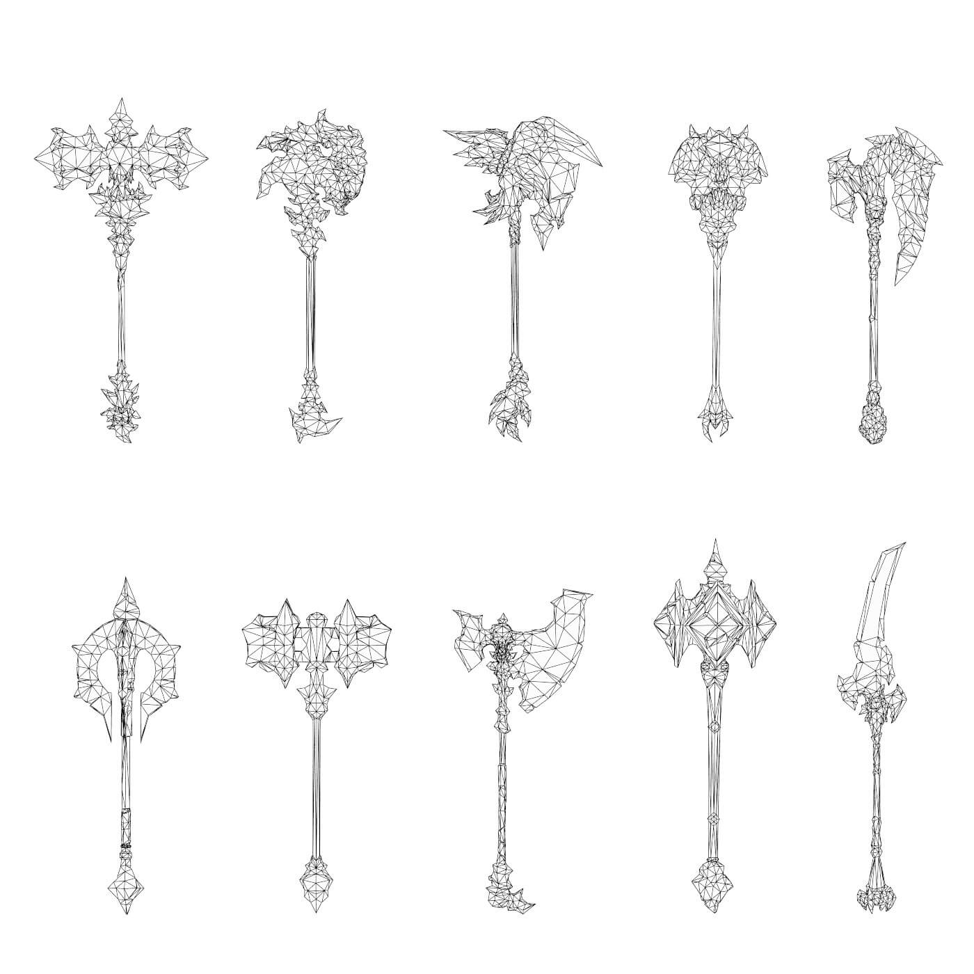Fantasy Weapon Collection - 3D Model by cghriggs
