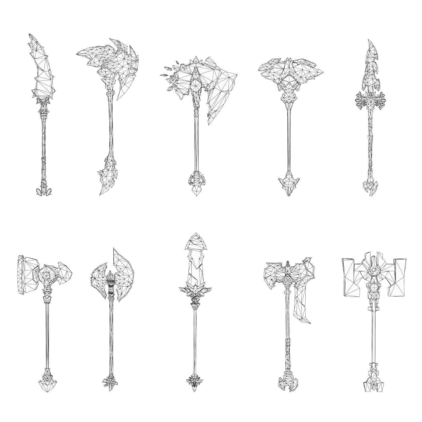 Fantasy Weapon Collection Vol 01 - 3D Model by cghriggs