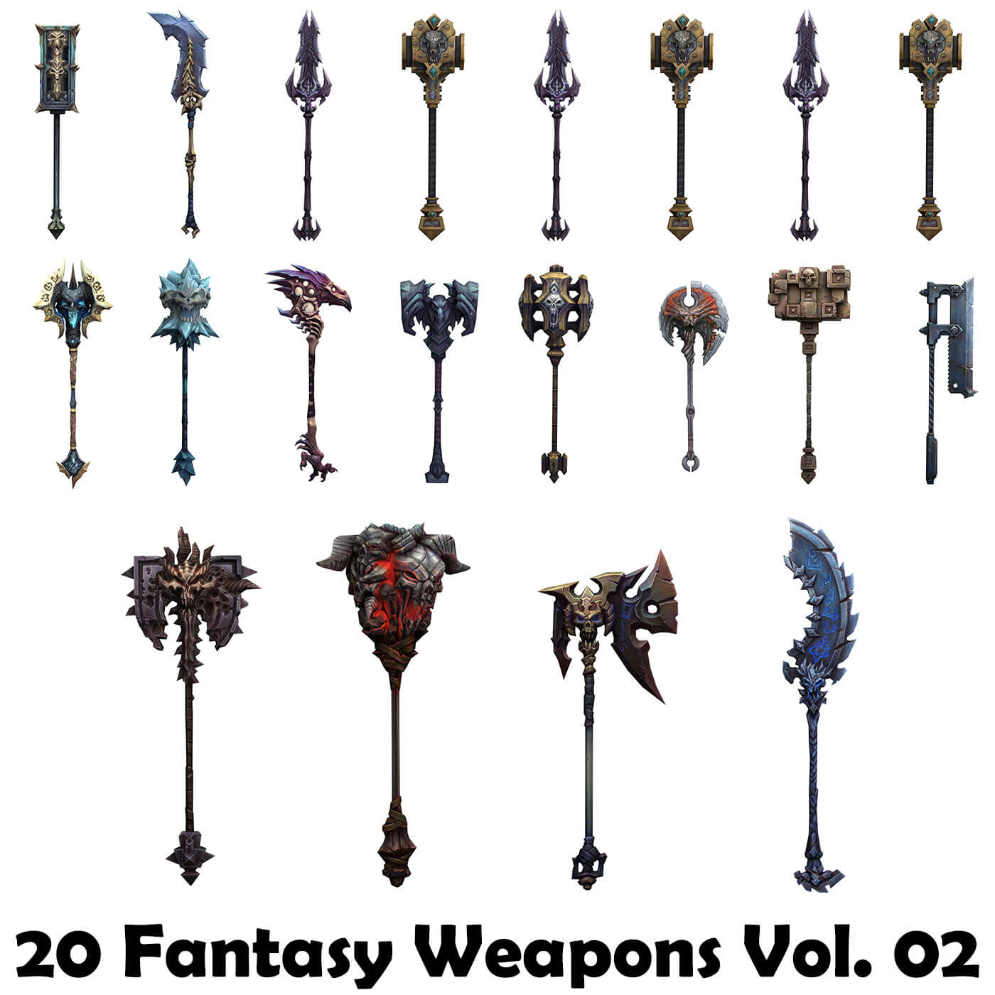 Fantasy Weapon Collection - 3D Model by cghriggs