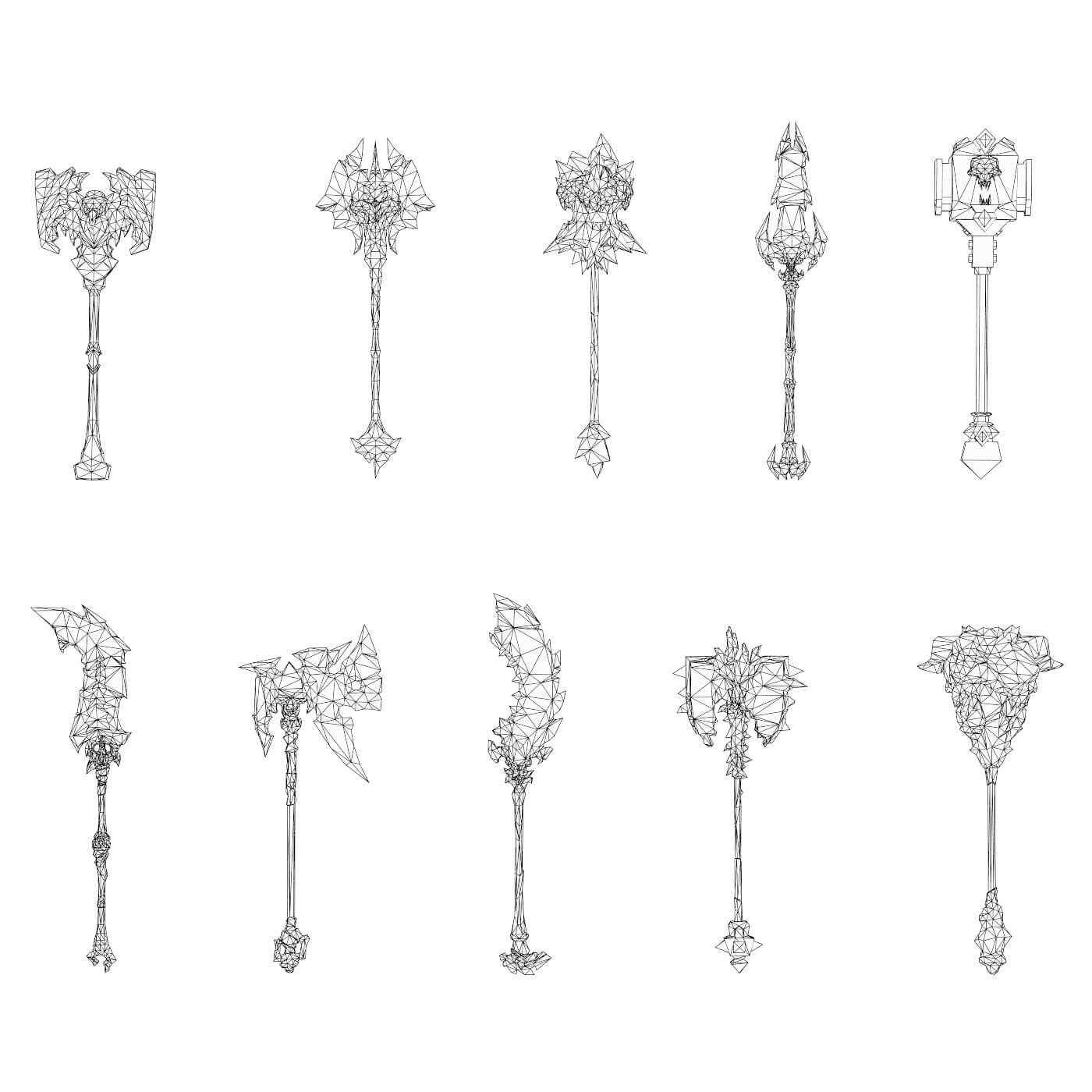 Fantasy Weapon Collection - 3D Model by cghriggs