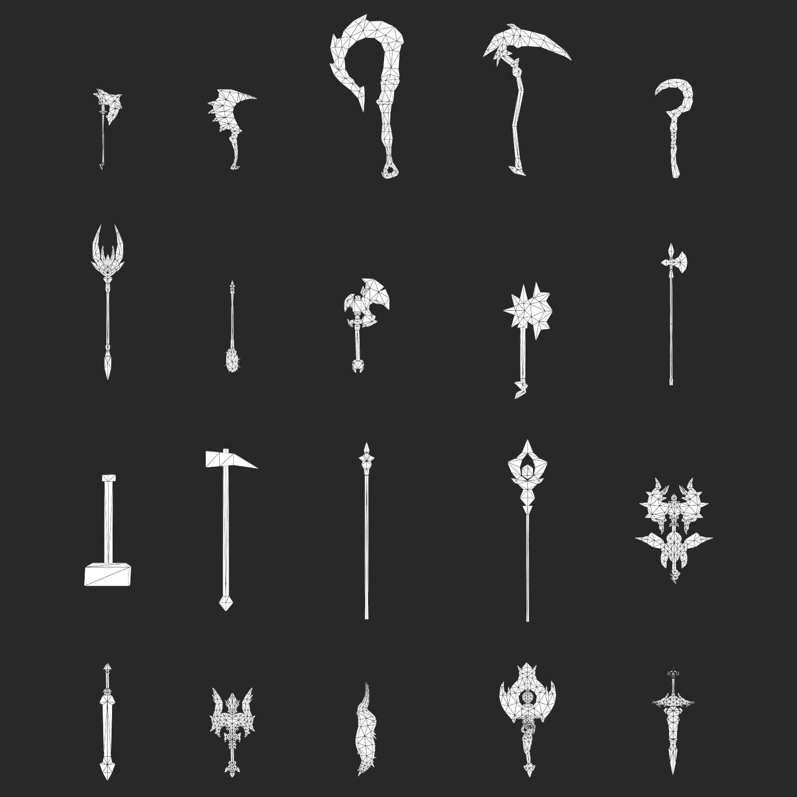 Fantasy Weapon Collection - 3D Model by cghriggs