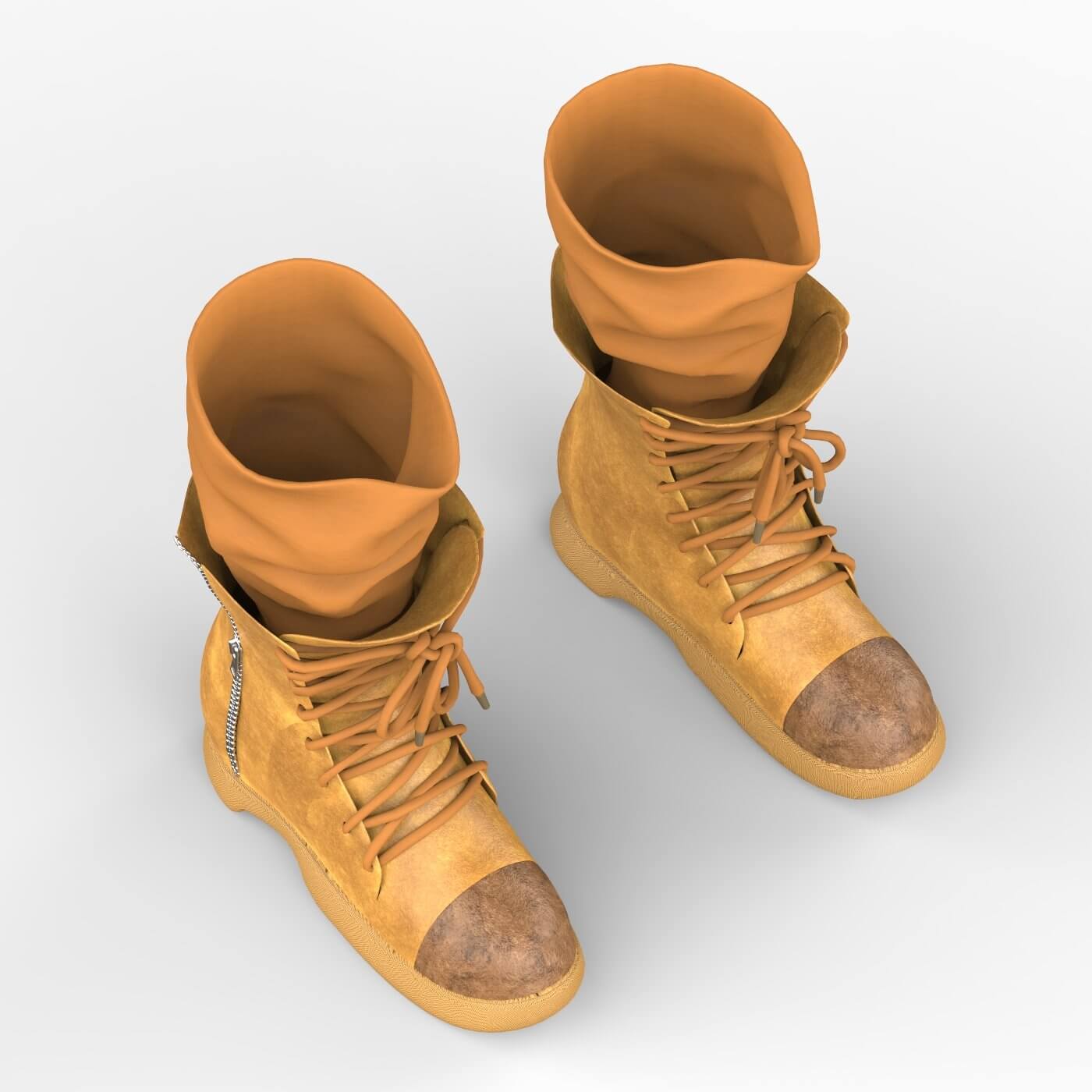 Leather Boot With Socks - 3D Model by CGHub