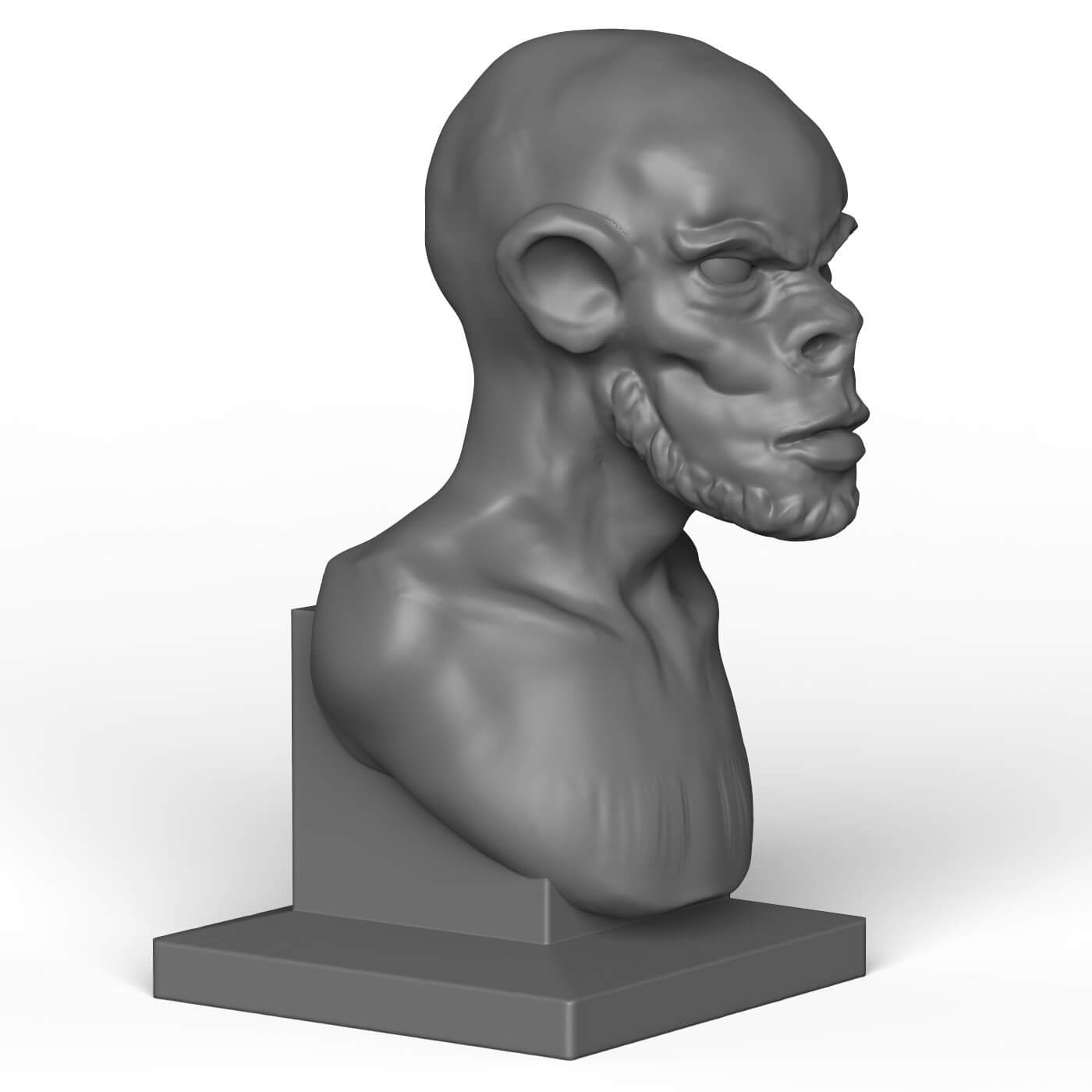 Ape Statue - 3D Print Model by CGHub