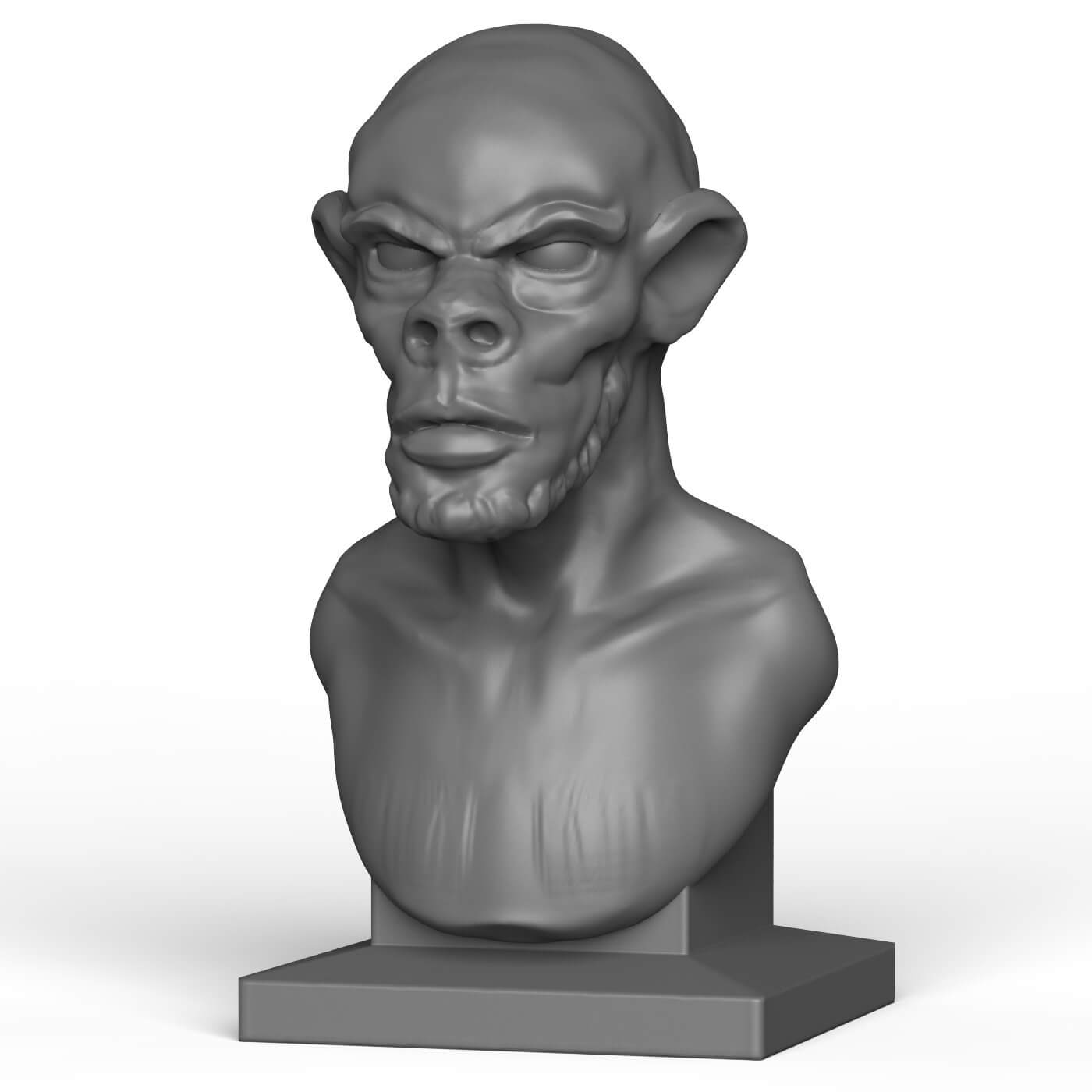 Ape Statue - 3D Print Model by CGHub