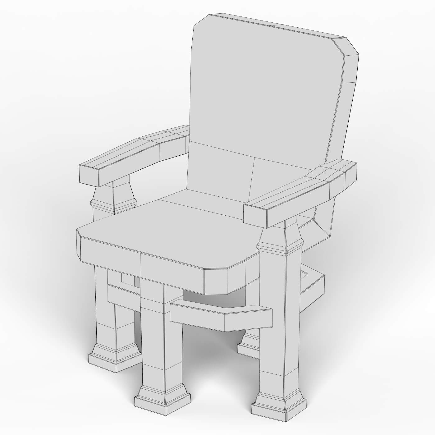 Wooden Chair 03 - 3D Model by CGHub
