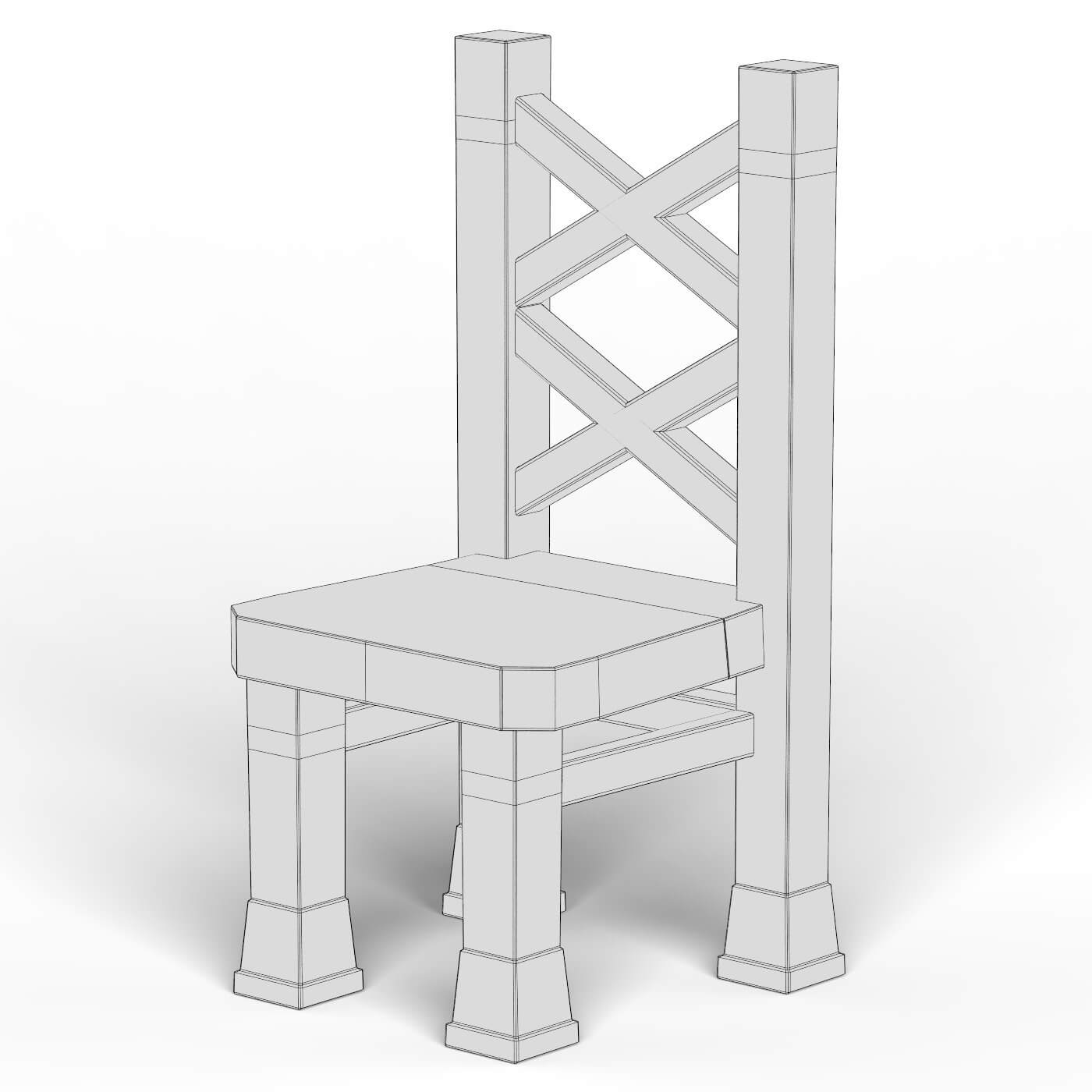 Wooden Chair 04 - 3D Model by CGHub