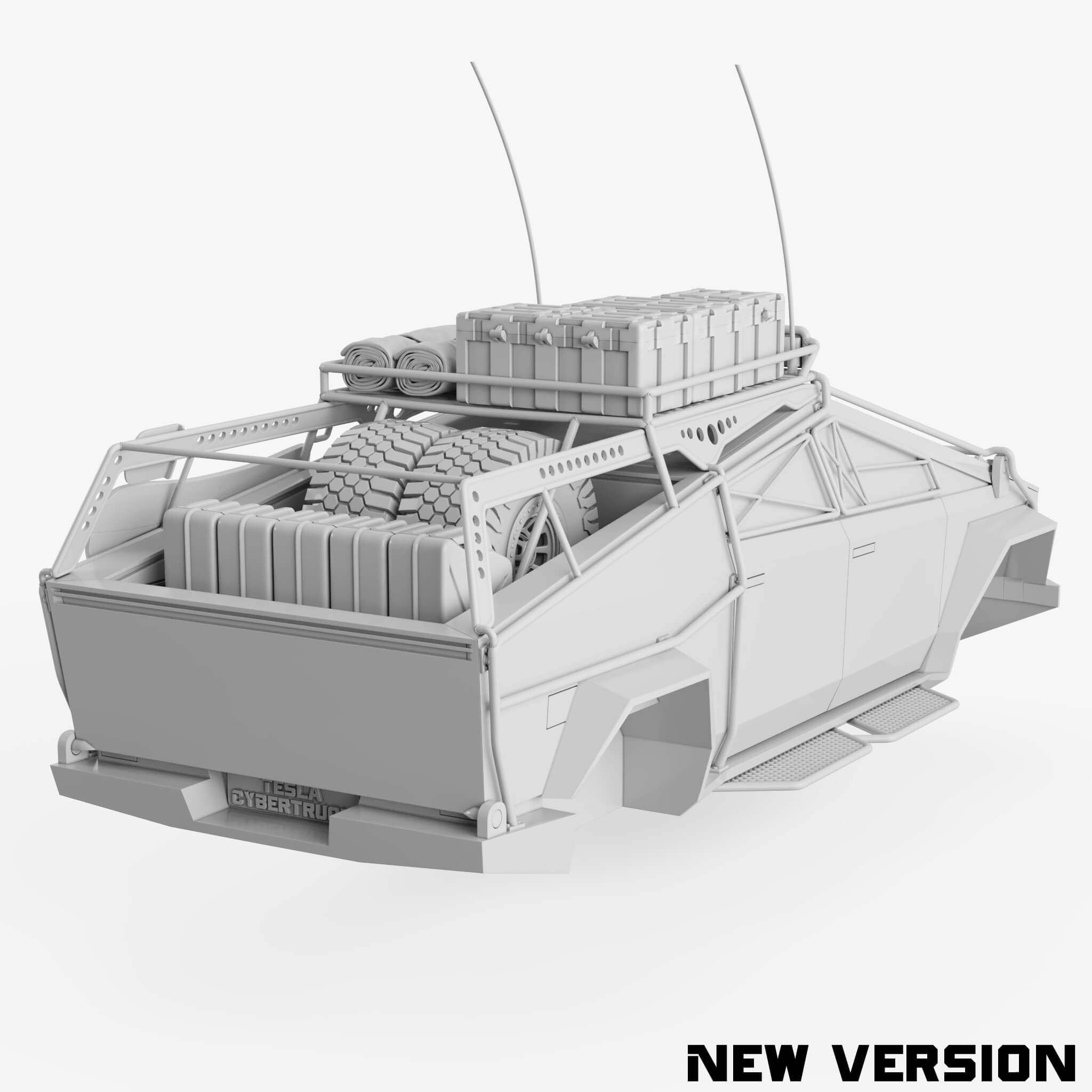 Tesla Cybertrack SUV Cover - 3D Print Model by CGIKnights