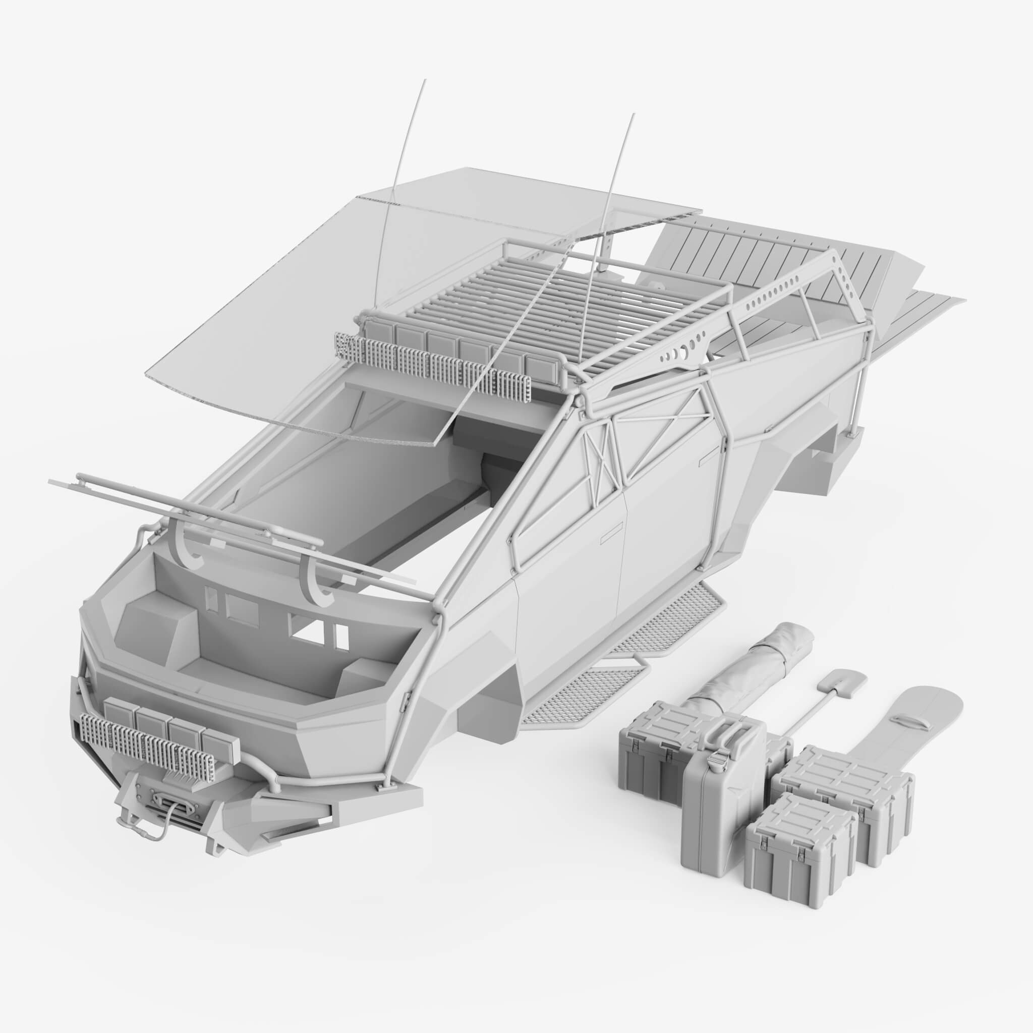 Tesla Cybertrack SUV Cover - 3D Model by CGIKnights