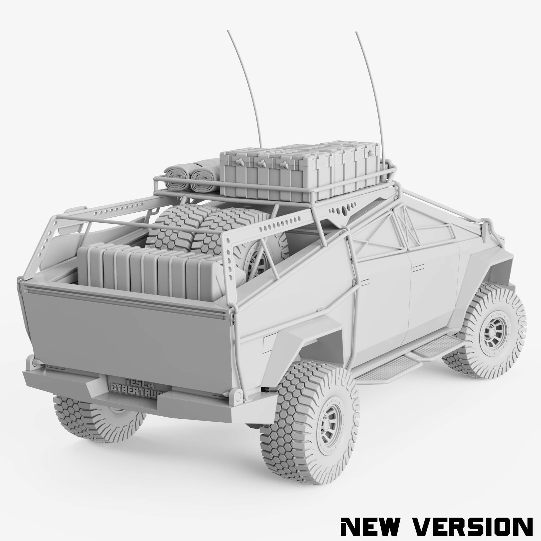 Tesla Cybertrack SUV - 3D Print Model by CGIKnights