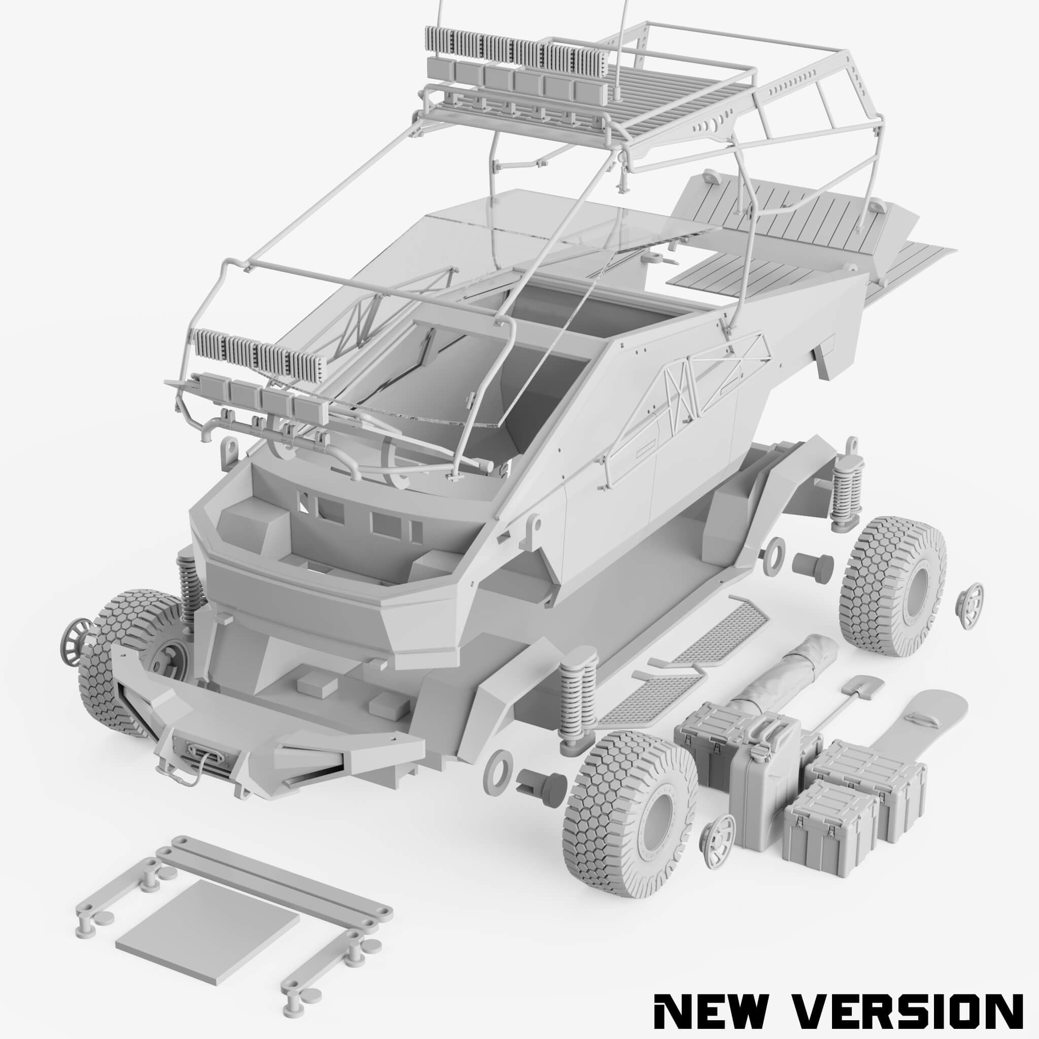 Tesla Cybertrack SUV - 3D Print Model by CGIKnights