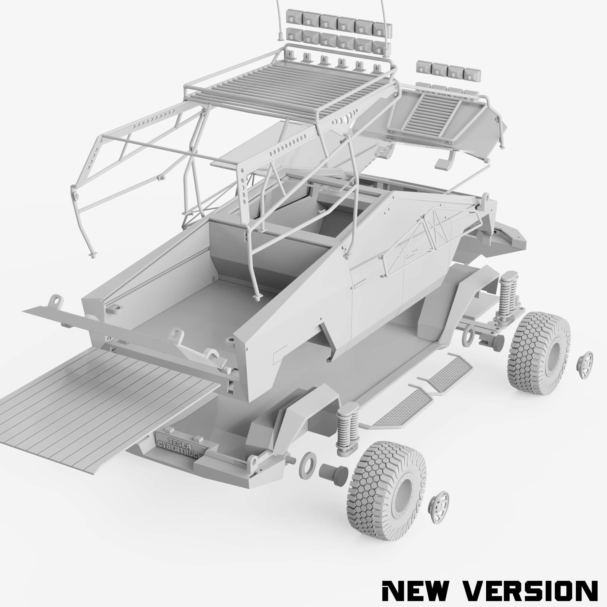 Tesla Cybertrack SUV - 3D Print Model by CGIKnights