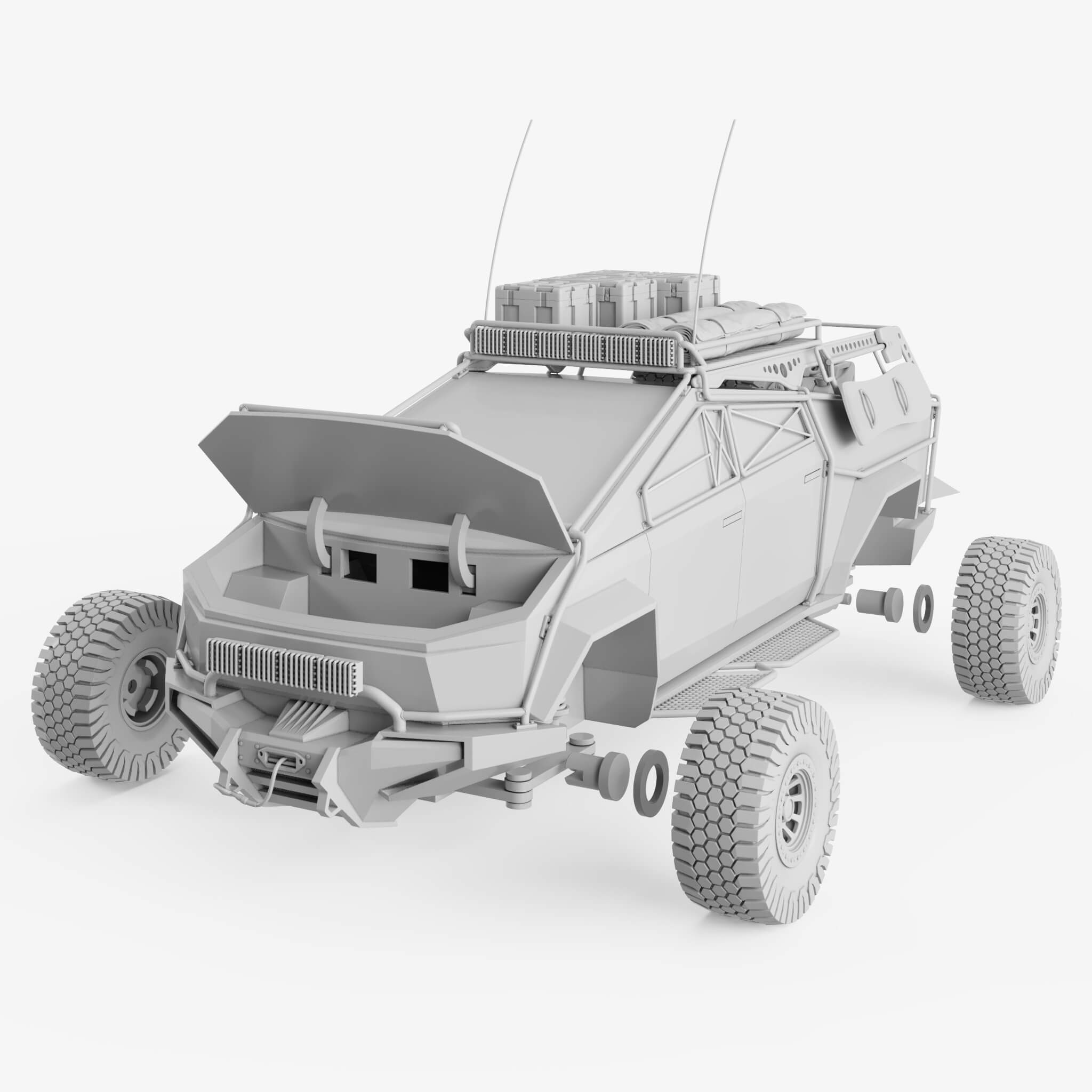 Tesla Cybertrack SUV - 3D Print Model by CGIKnights