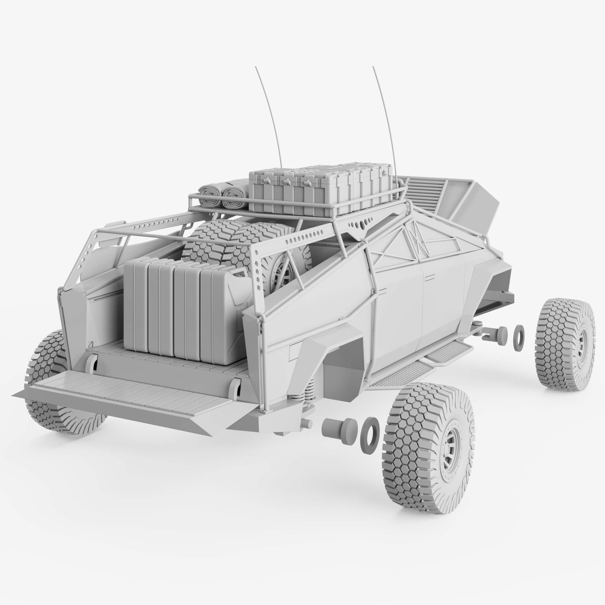 Tesla Cybertrack SUV - 3D Print Model by CGIKnights