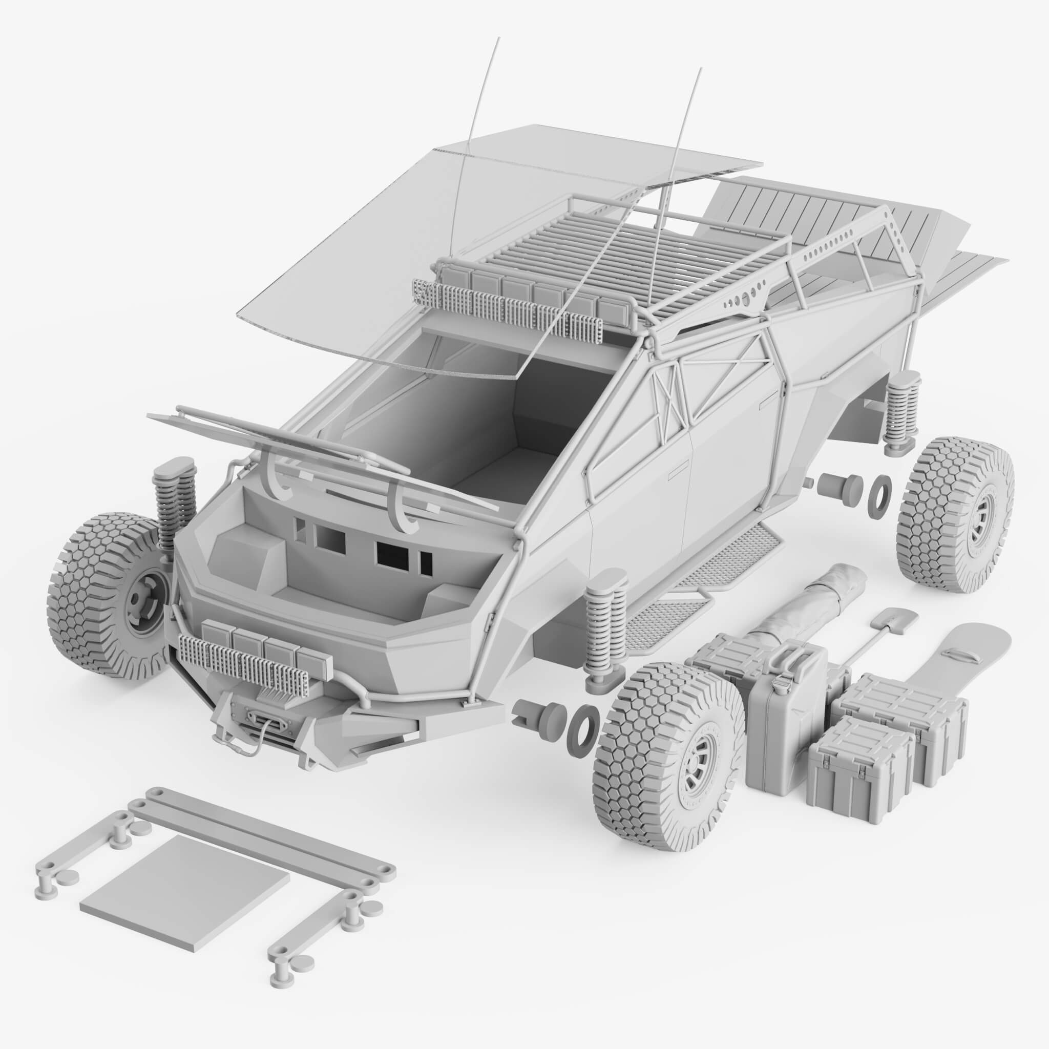 Tesla Cybertrack SUV - 3D Print Model by CGIKnights