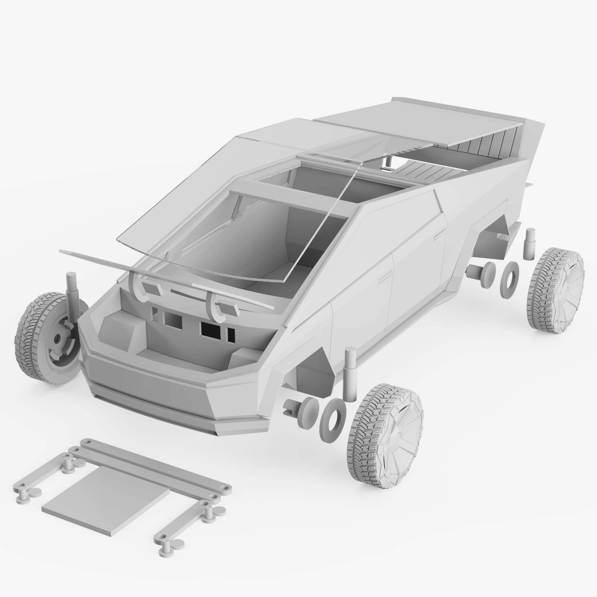 Tesla Cybertrack - 3D Model by CGIKnights