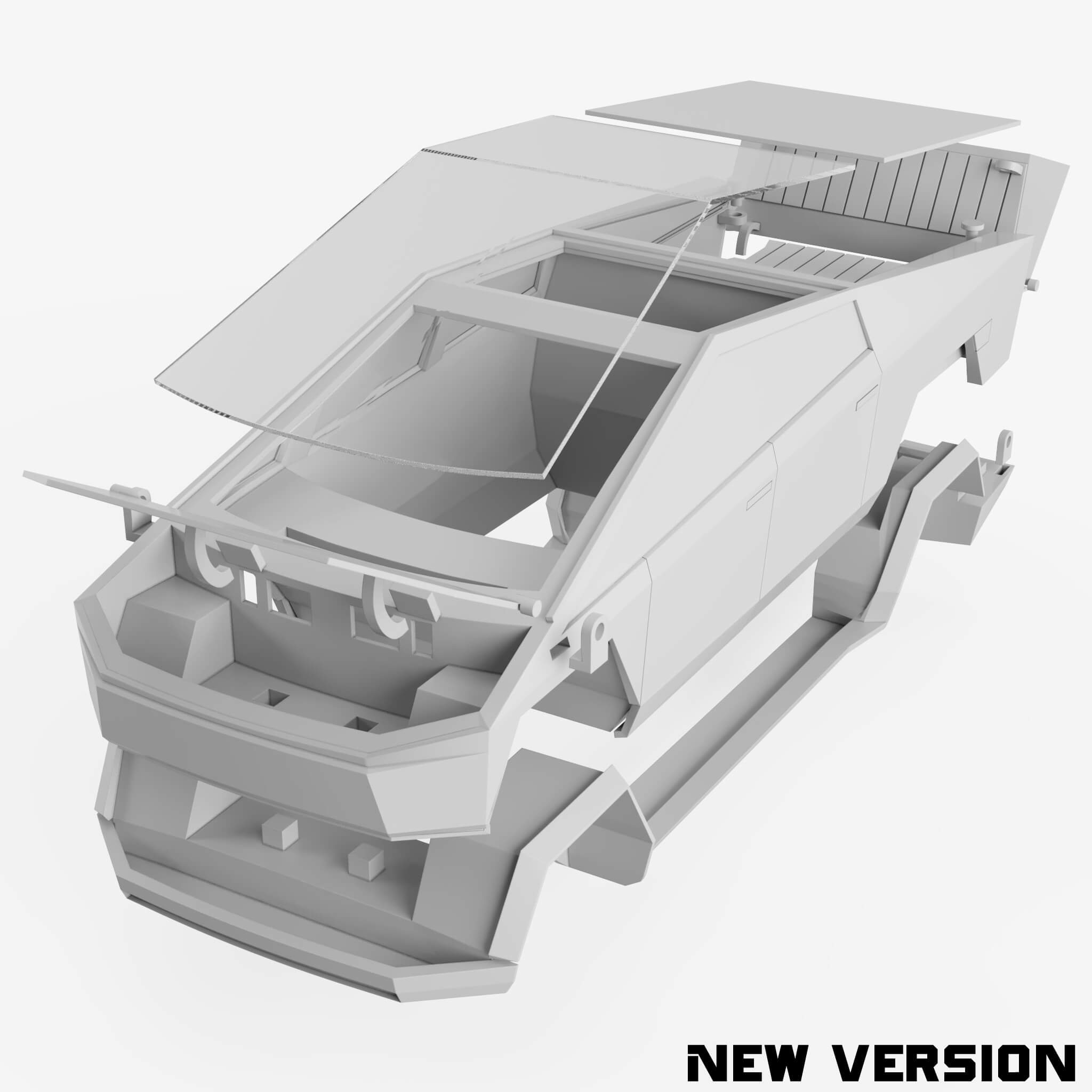 Tesla Cybertruck Cover - Free 3D Model by CGIKnights