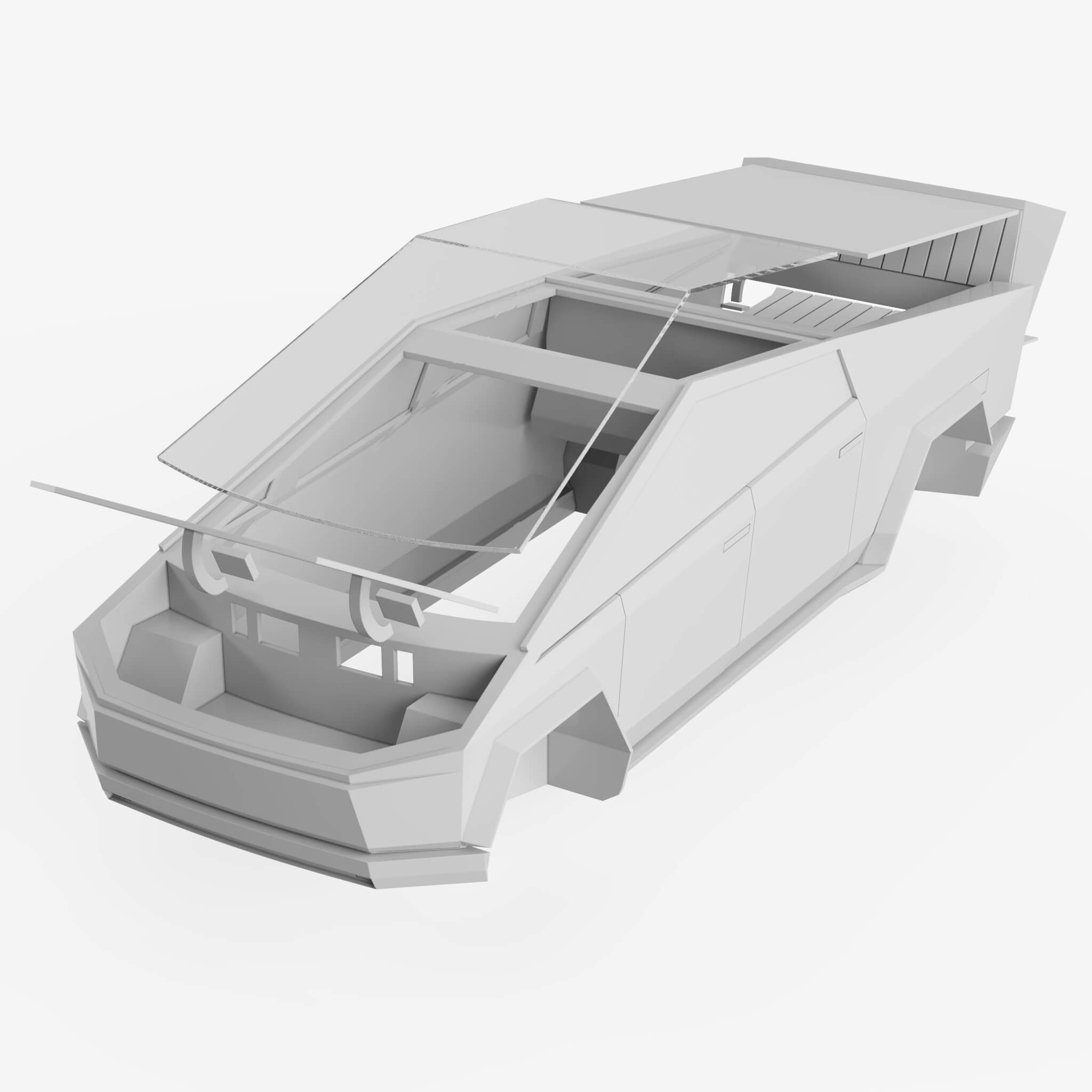 Tesla Cybertruck Cover - Free 3D Model by CGIKnights