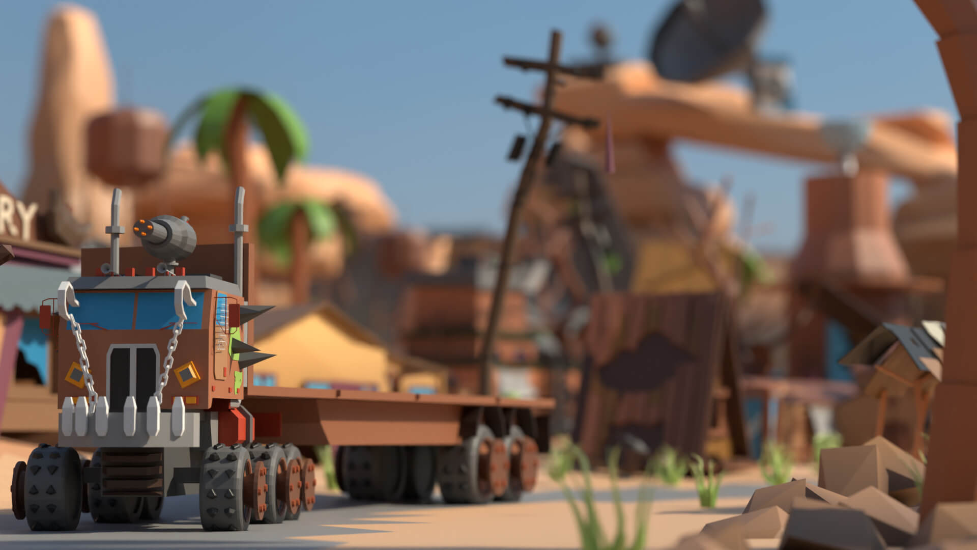 Mad Max City Low Poly - 3D Model by CGMANO