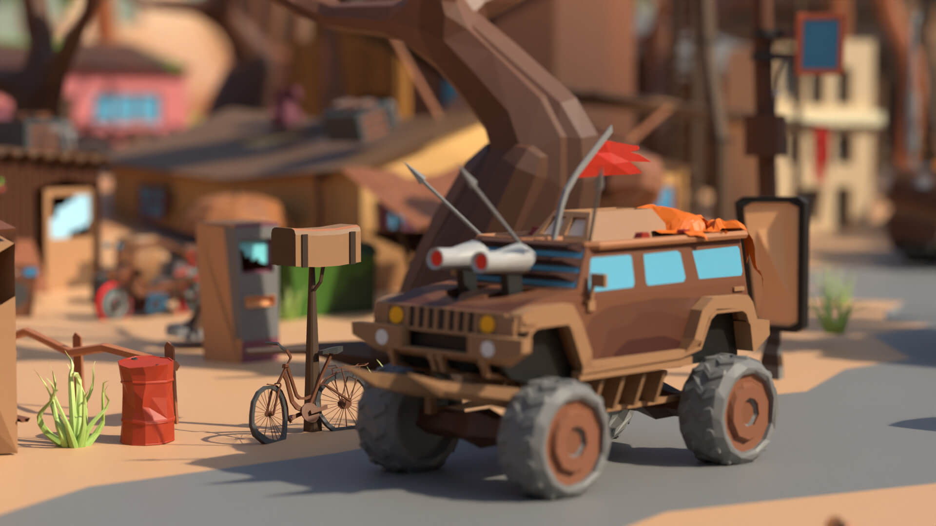 Mad Max City Low Poly - 3D Model by CGMANO