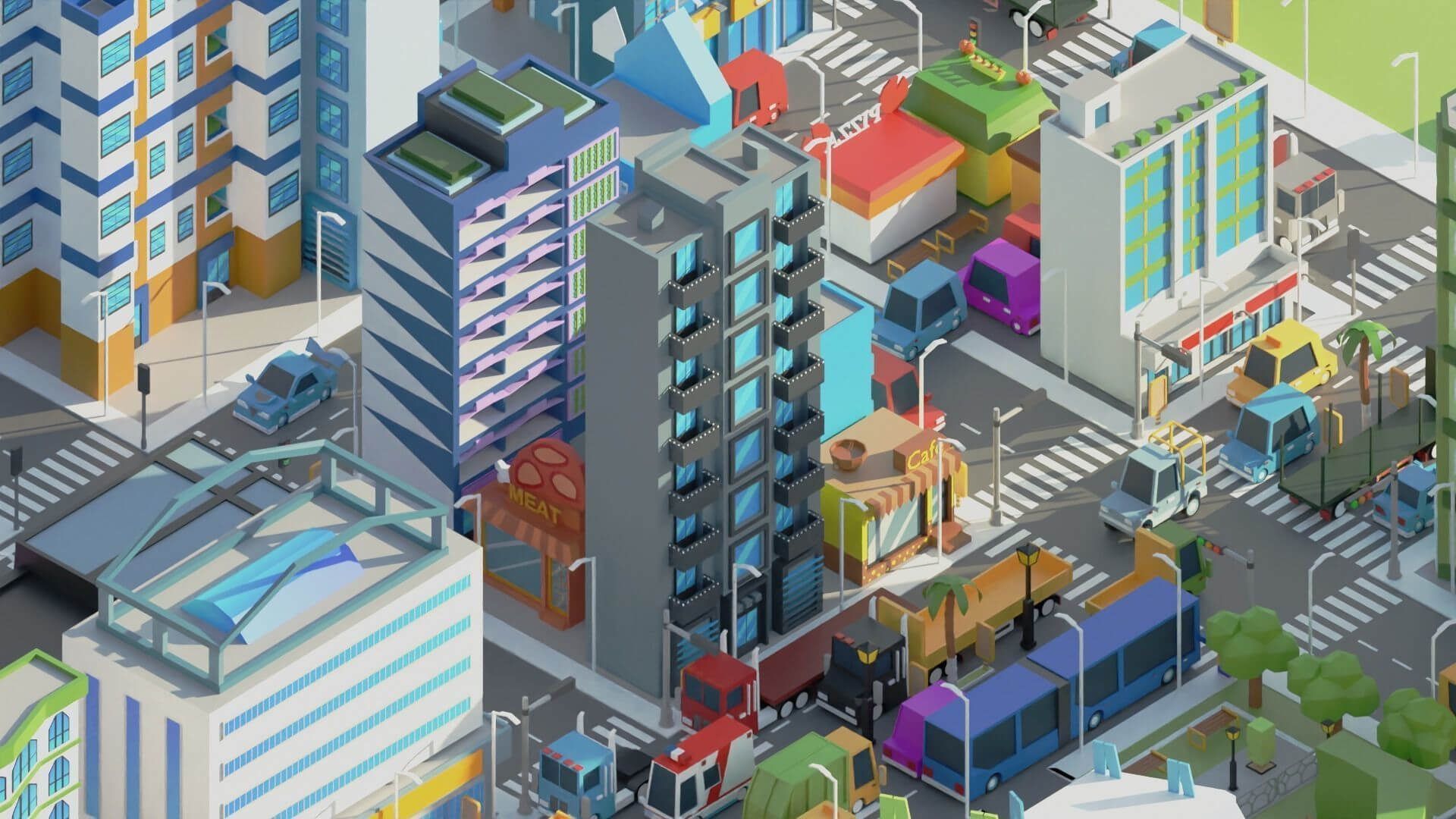 Simplepoly City - 3D Model by CGMANO