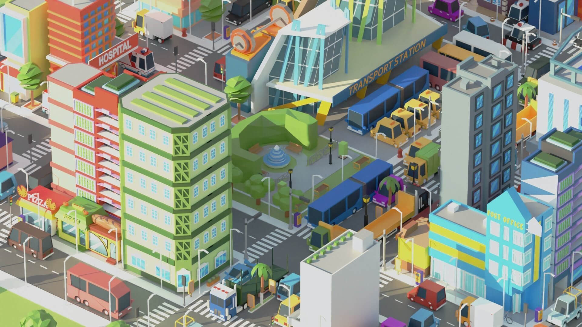 Simplepoly City - 3D Model by CGMANO