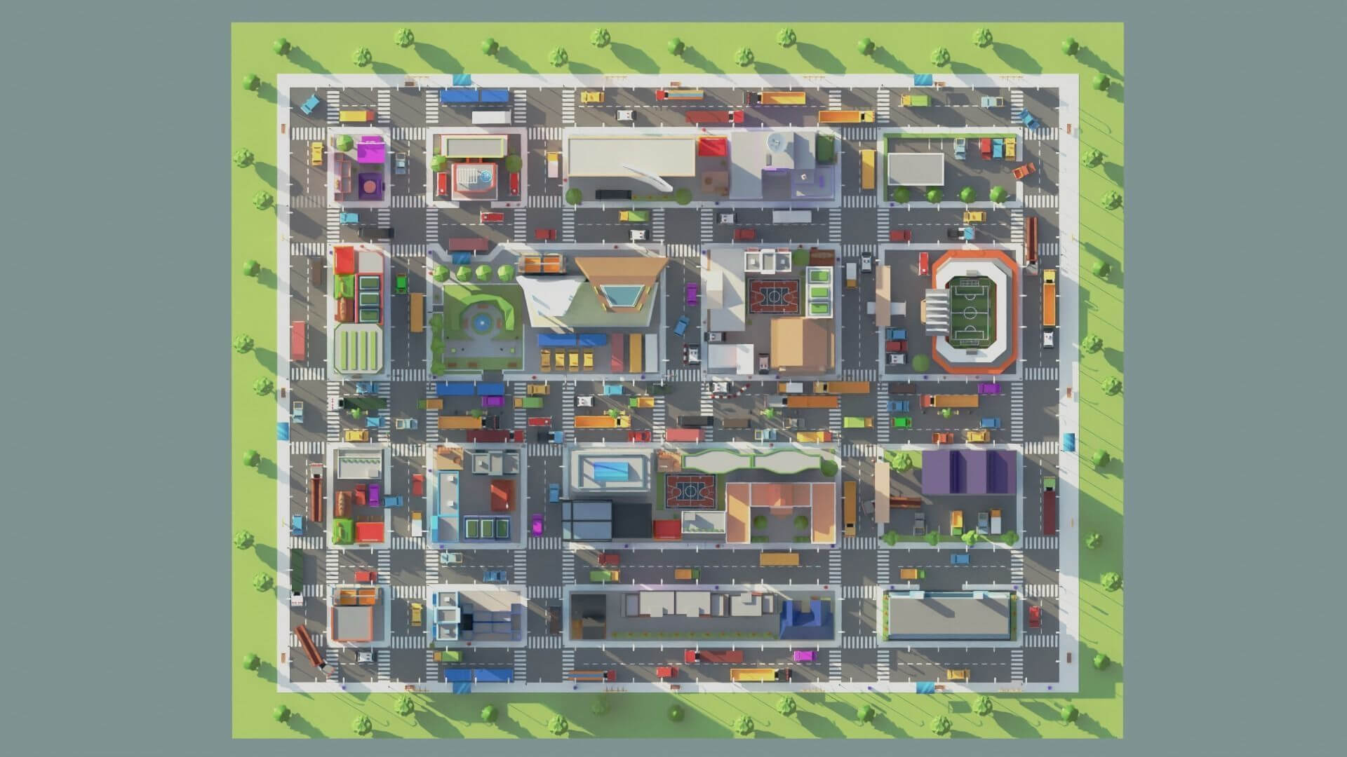 Simplepoly City - 3D Model by CGMANO