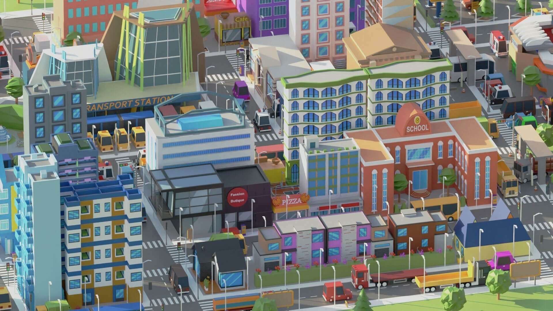 Simplepoly City - 3D Model by CGMANO