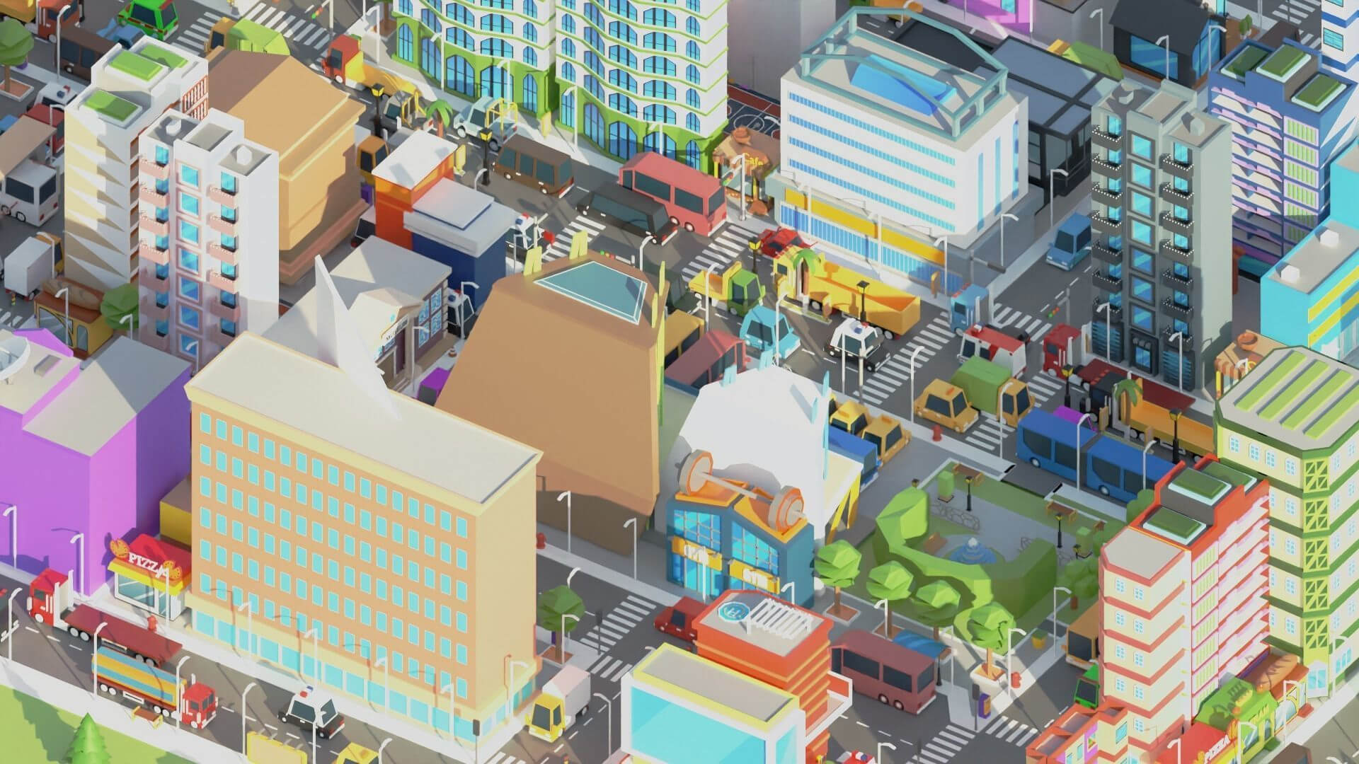 Simplepoly City - 3D Model by CGMANO