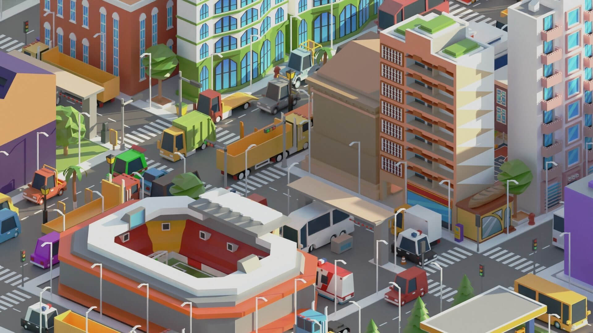 Simplepoly City - 3D Model by CGMANO