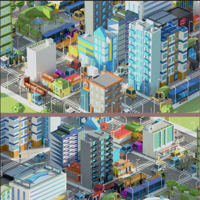 Simplepoly City - 3D Model by CGMANO