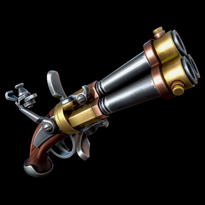 Stylized Flintlock Pistol - 3D Model by CGnewbie