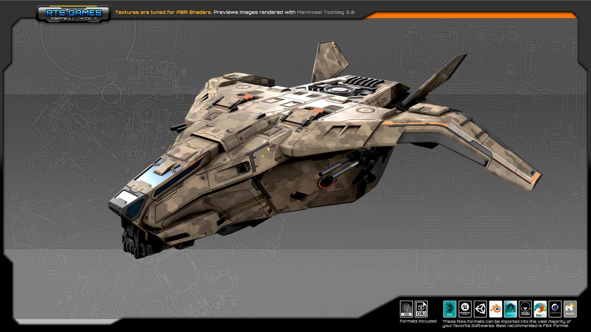 RTS - Dropship 3D Model by CGPitbull