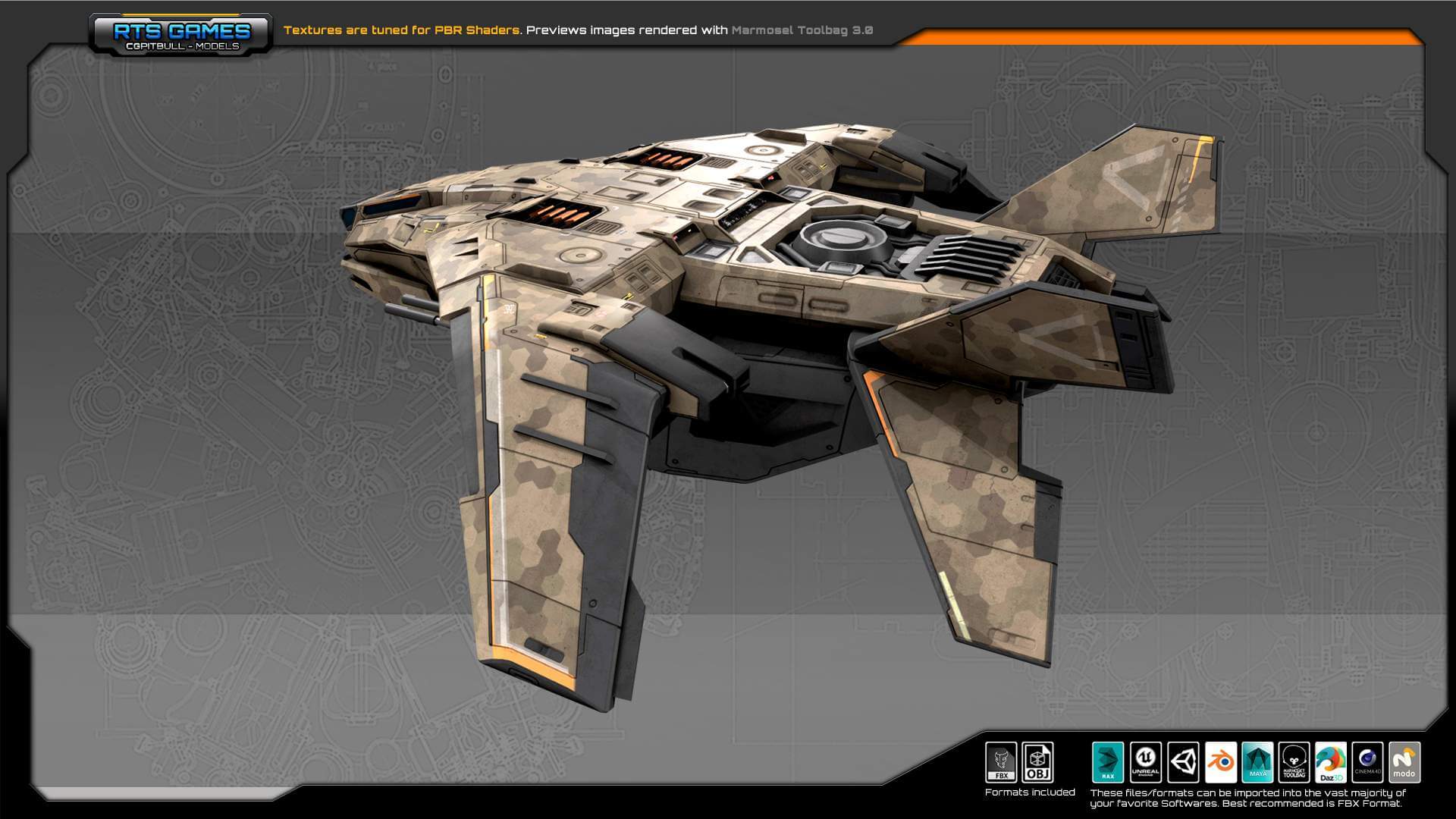 RTS - Dropship 3D Model by CGPitbull