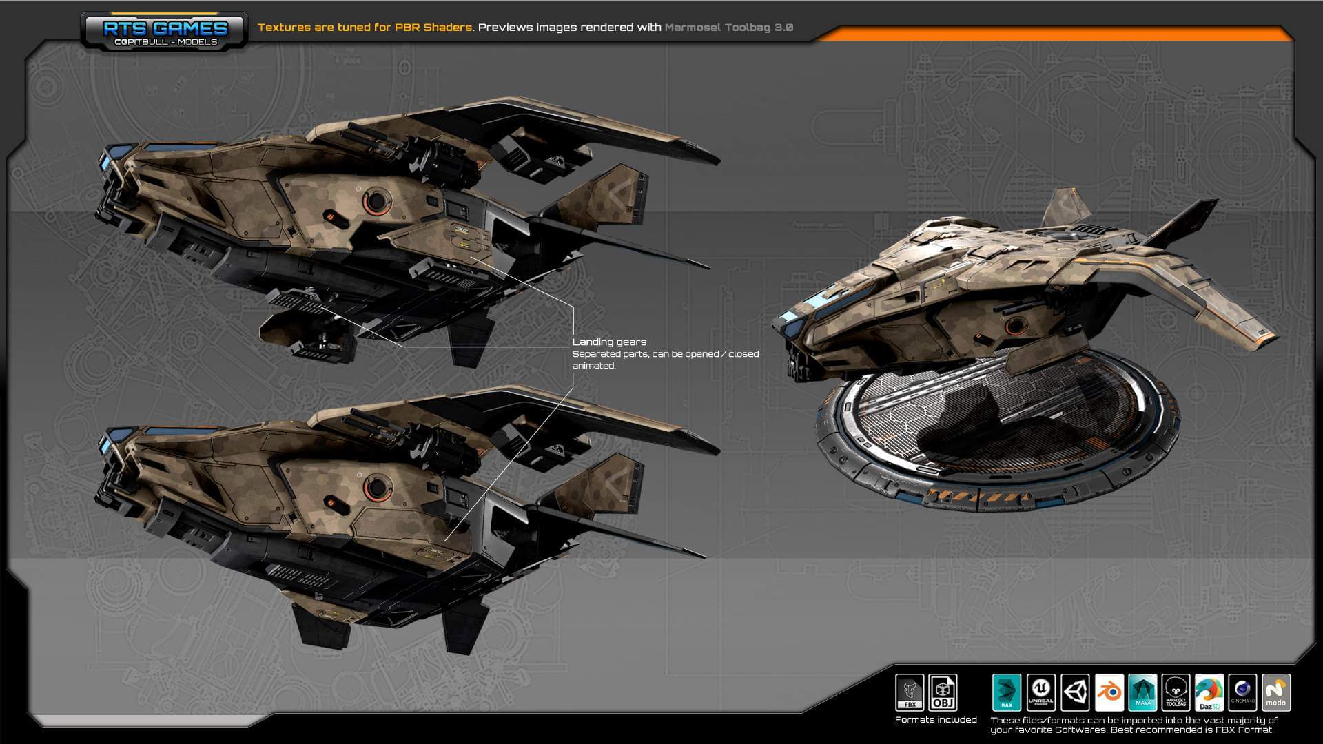 RTS - Dropship 3D Model by CGPitbull