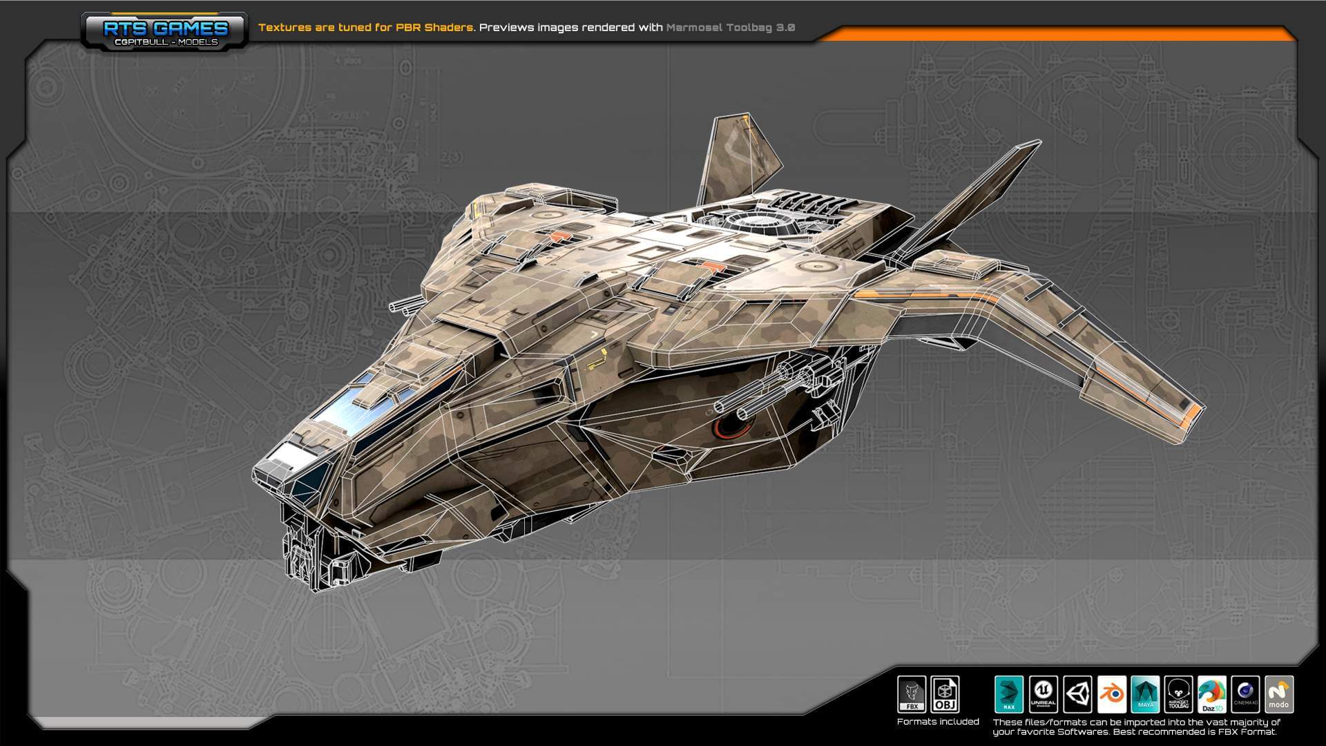 RTS - Dropship 3D Model by CGPitbull