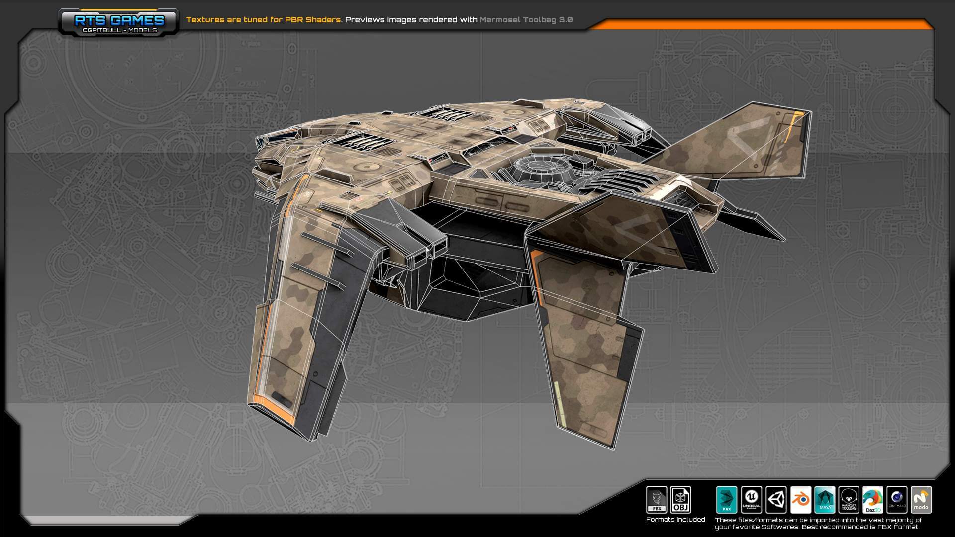 RTS - Dropship 3D Model by CGPitbull