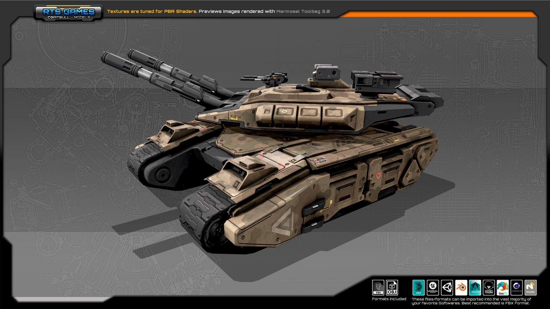 RTS - Heavy Tank 3D Model by CGPitbull