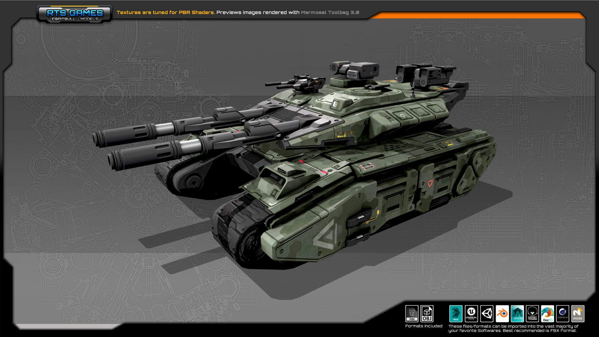 RTS - Heavy Tank 3D Model by CGPitbull