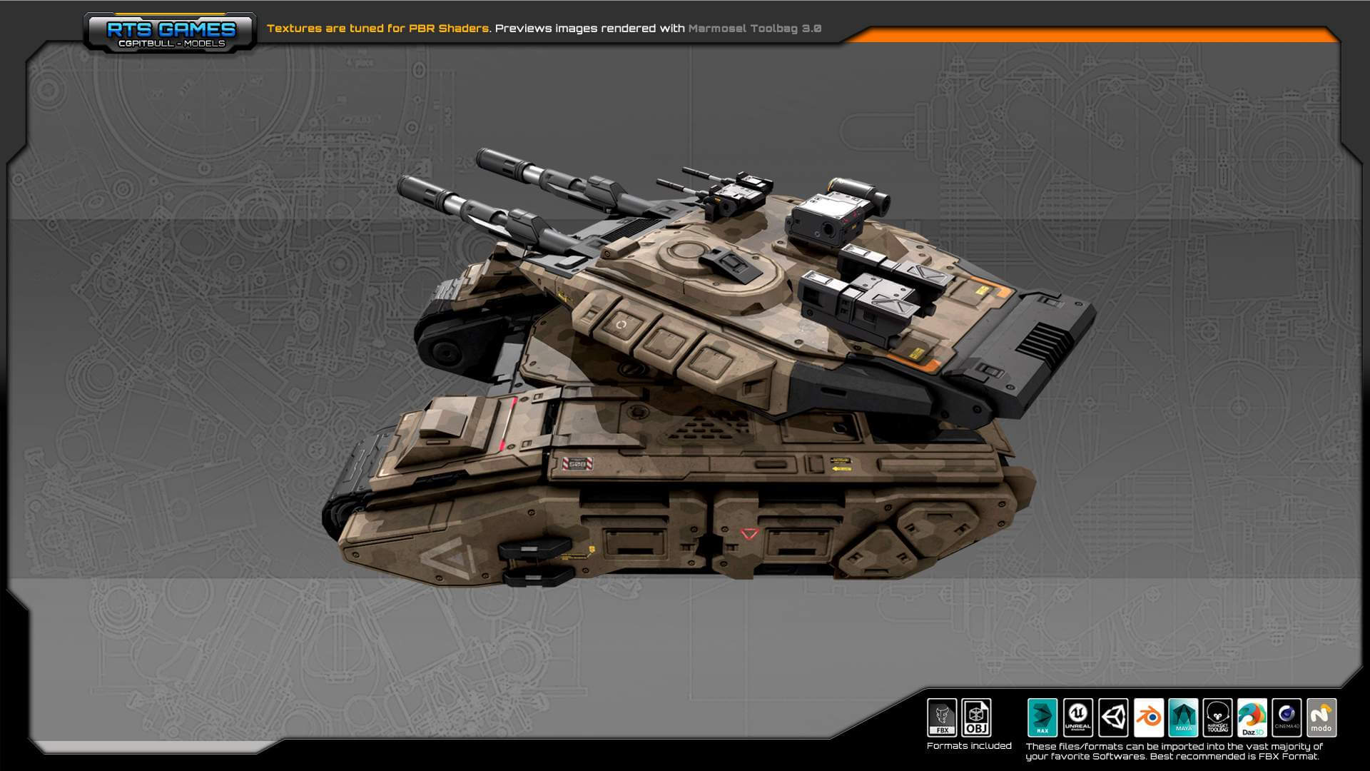 RTS - Heavy Tank 3D Model by CGPitbull