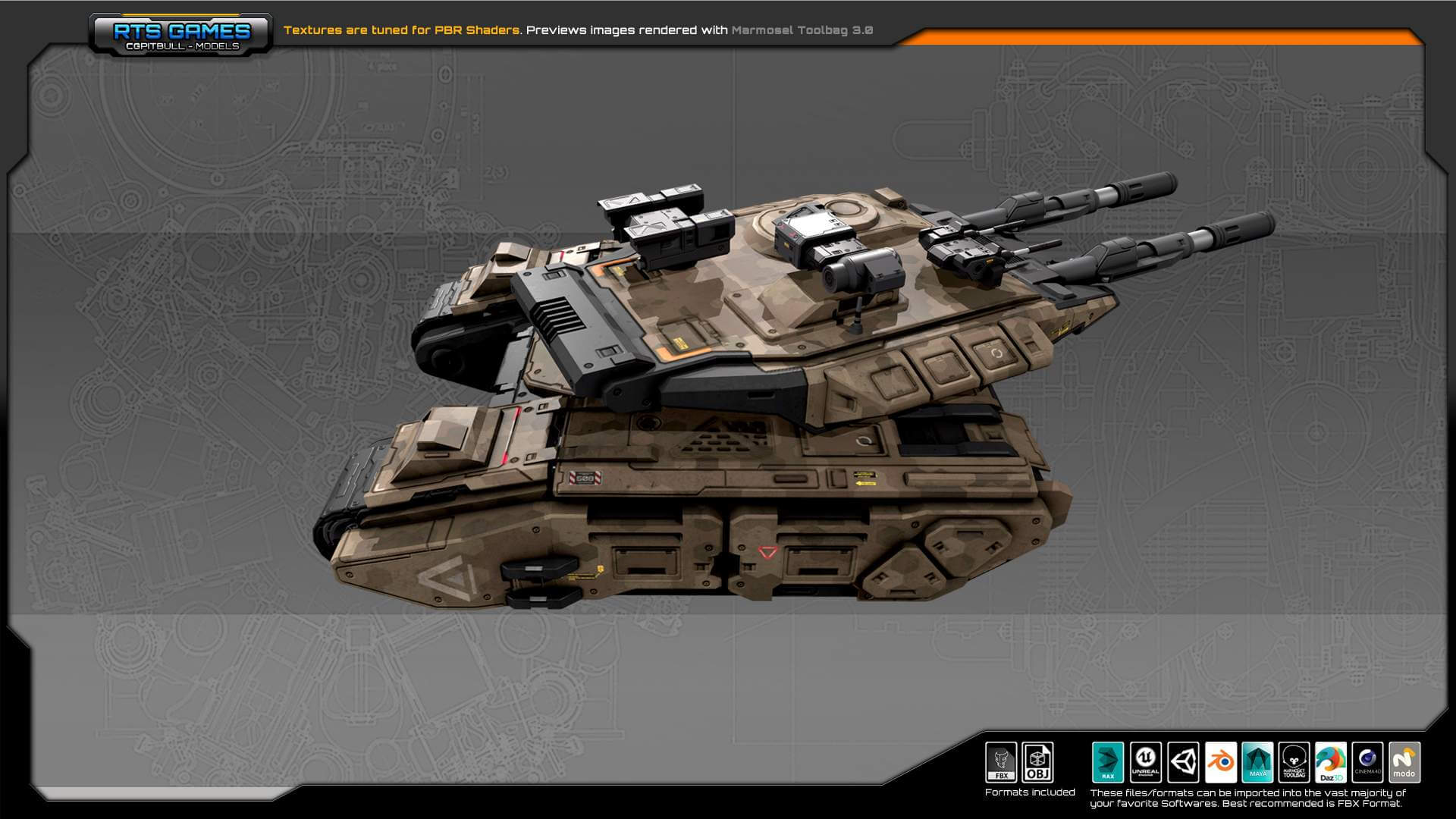 RTS - Heavy Tank 3D Model by CGPitbull
