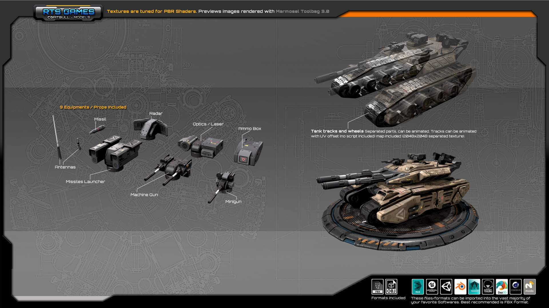 RTS - Heavy Tank 3D Model by CGPitbull