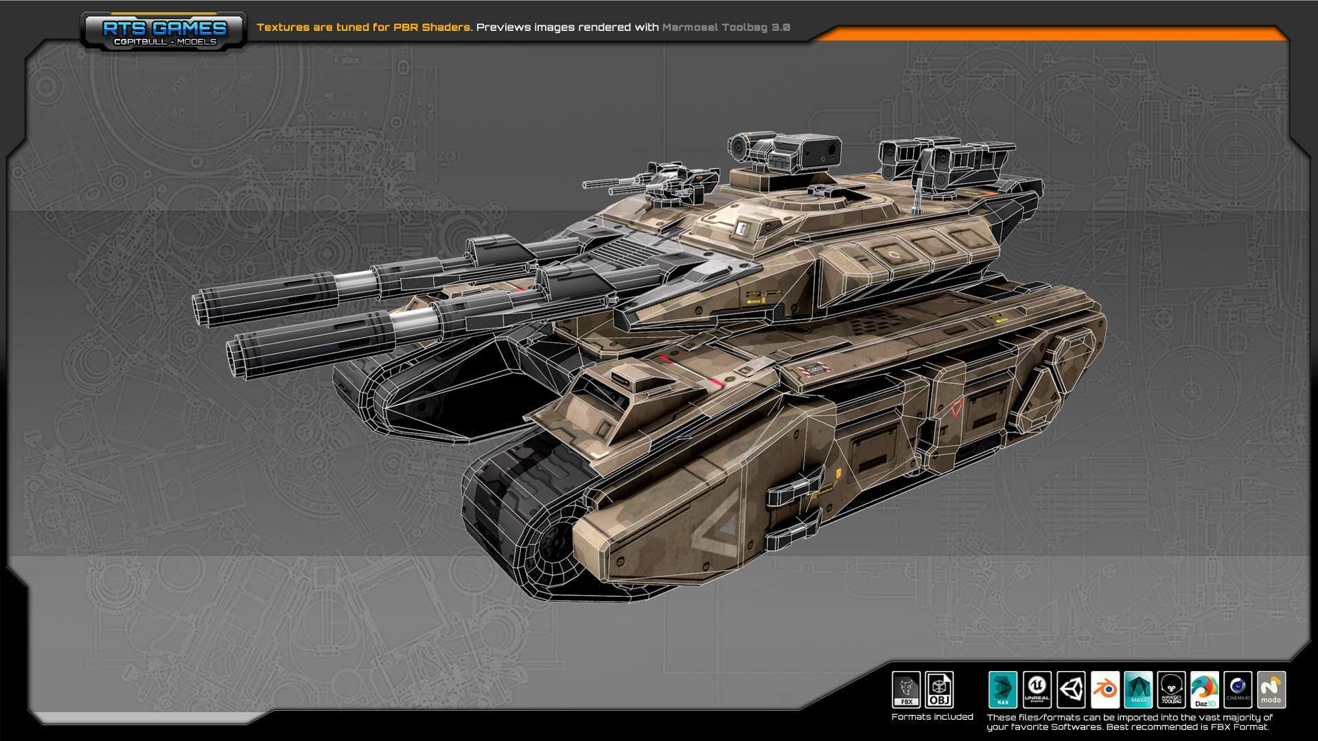 RTS - Heavy Tank 3D Model by CGPitbull