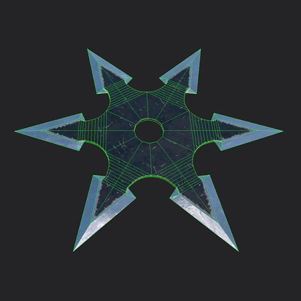 Shuriken 3 Low Poly - 3D Model by CGPixel