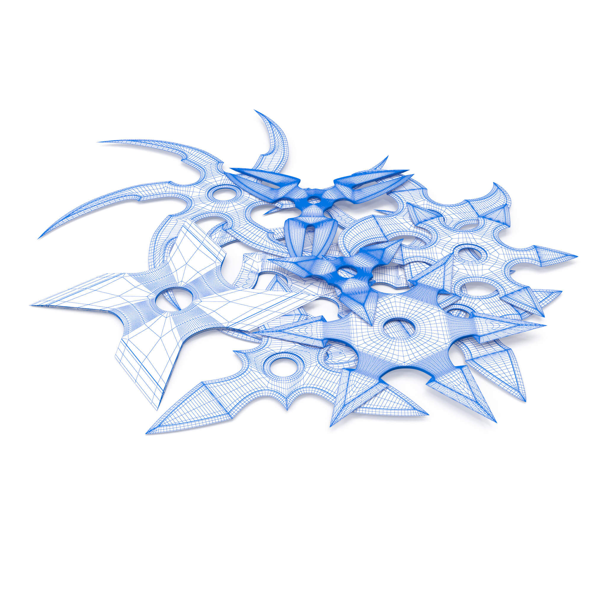 Shurikens All - 3D Model by CGPixel