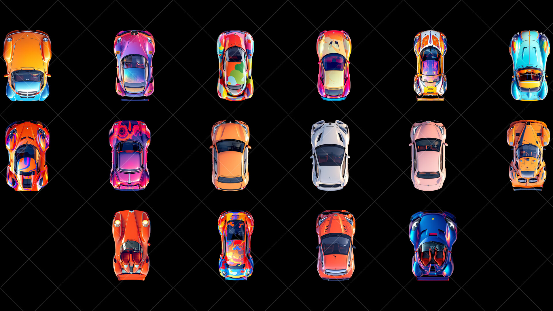 100 Transparent Fantasy Cars Game Asset by cgsea
