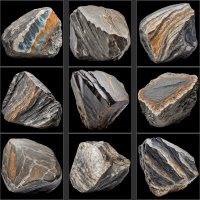 114 Transparent Mountain Stone Rocks Game Assets by cgsea