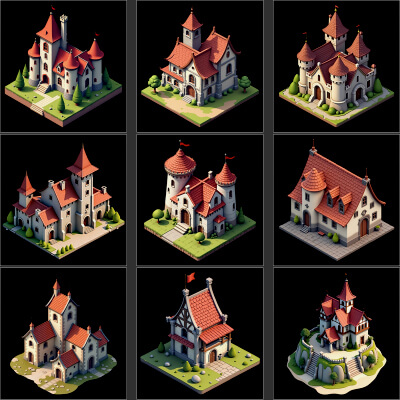 2D Game Assets | Buildings | Buildings | RenderHub