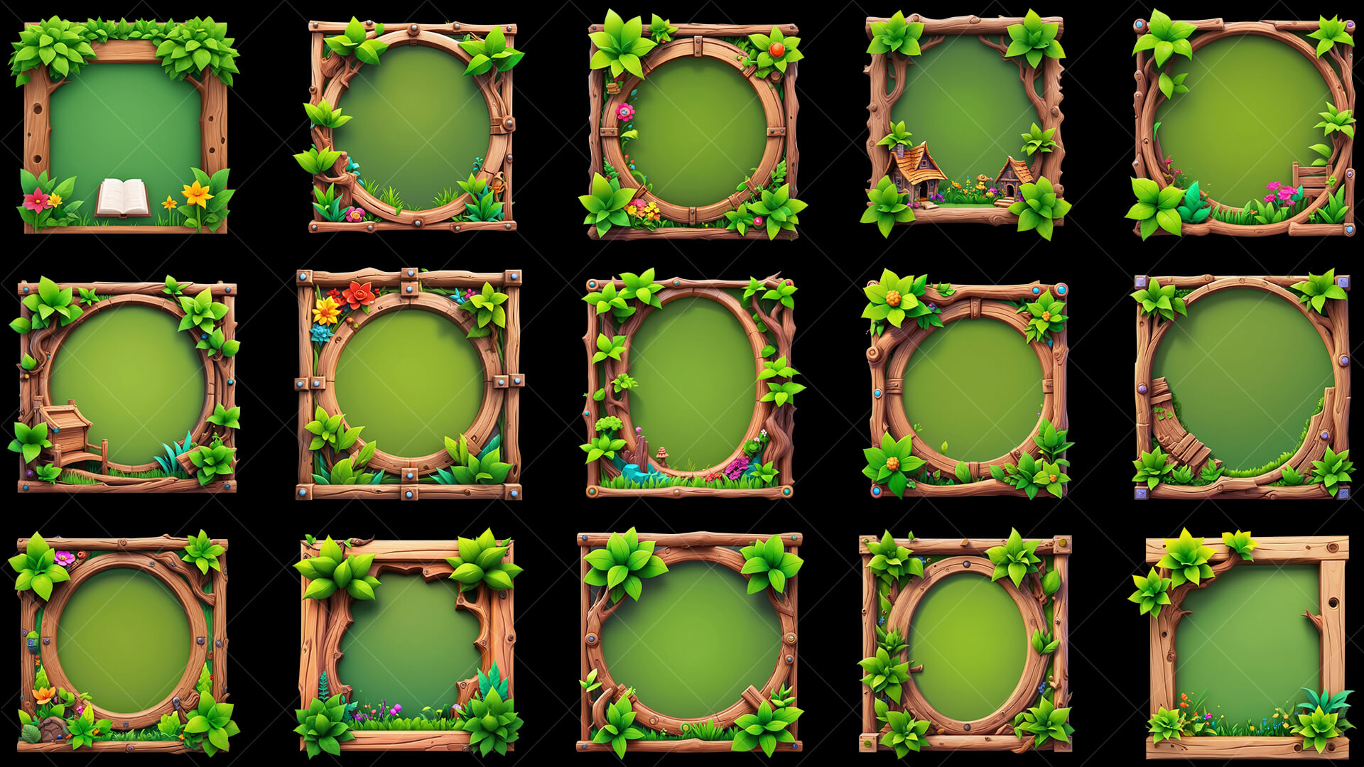 52 Transparent Fantasy Game Backgrounds by cgsea