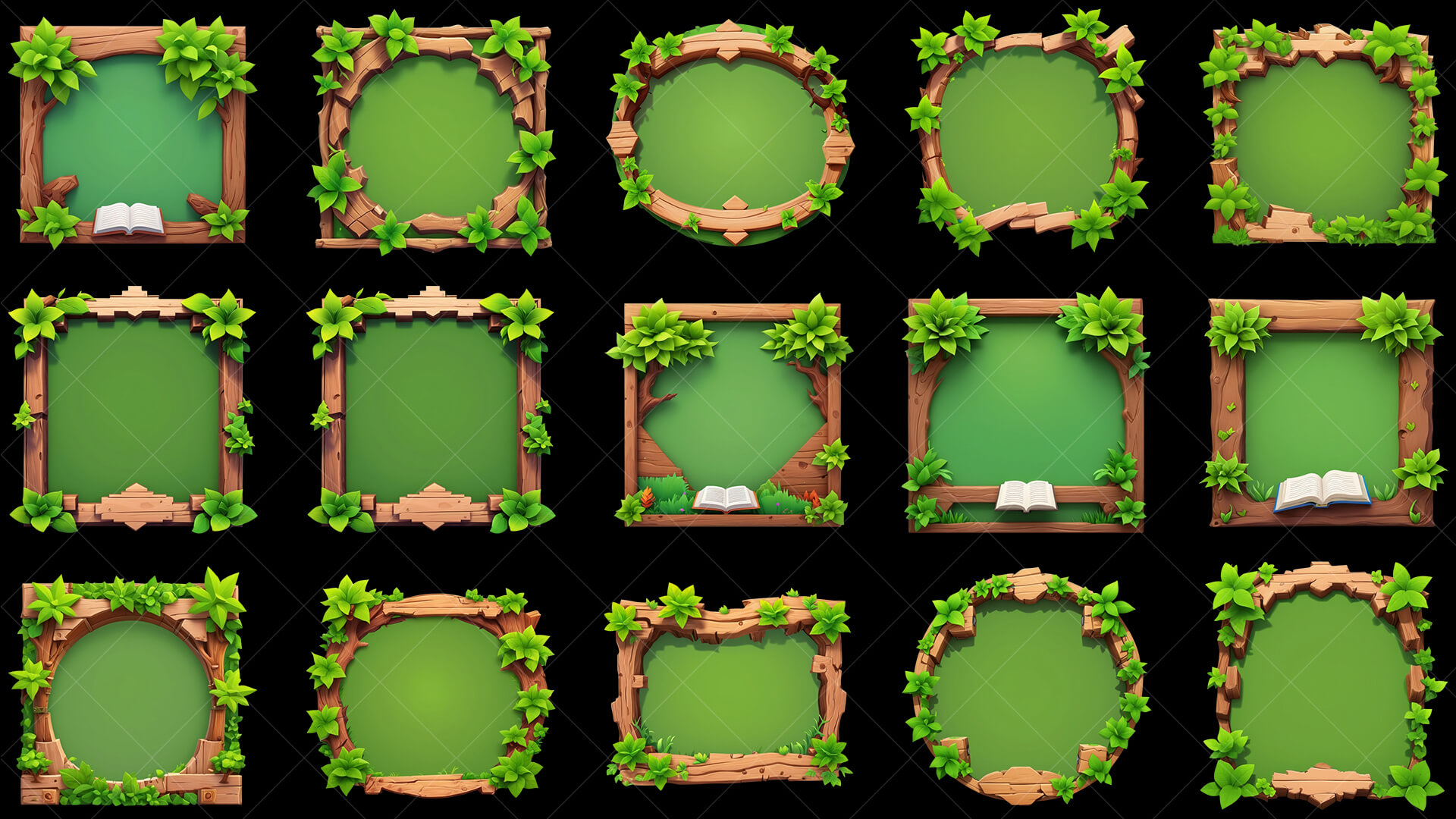 52 Transparent Fantasy Game Backgrounds by cgsea