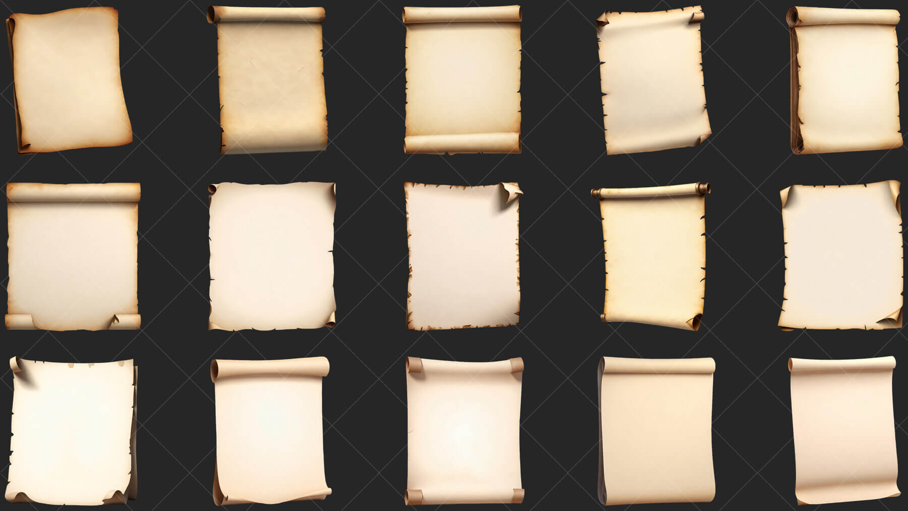 60 High Resolution Old Medieval Paper Collection - 2D Game Asset by cgsea